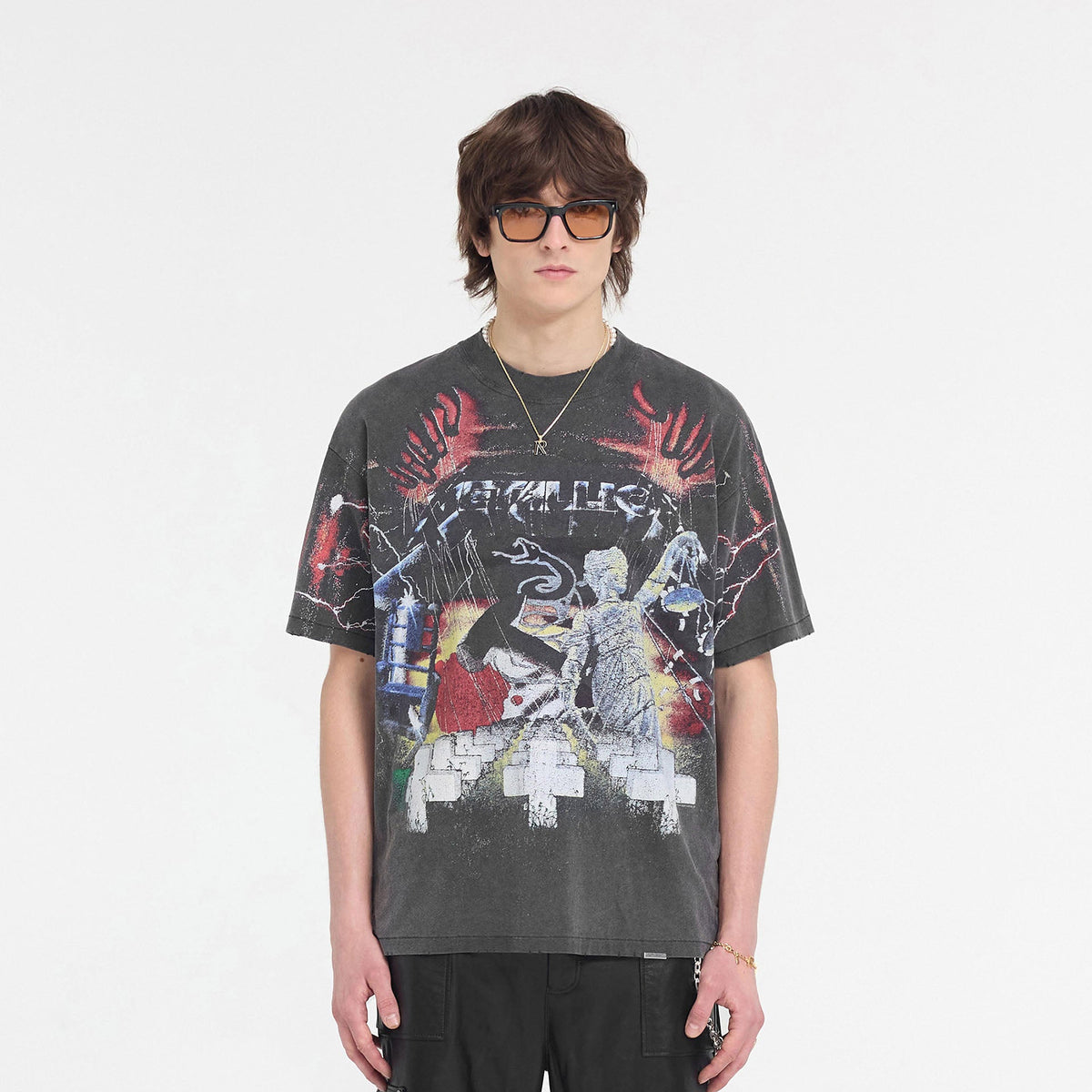 Metallica Master Of Puppets T-Shirt | Vintage Grey | REPRESENT