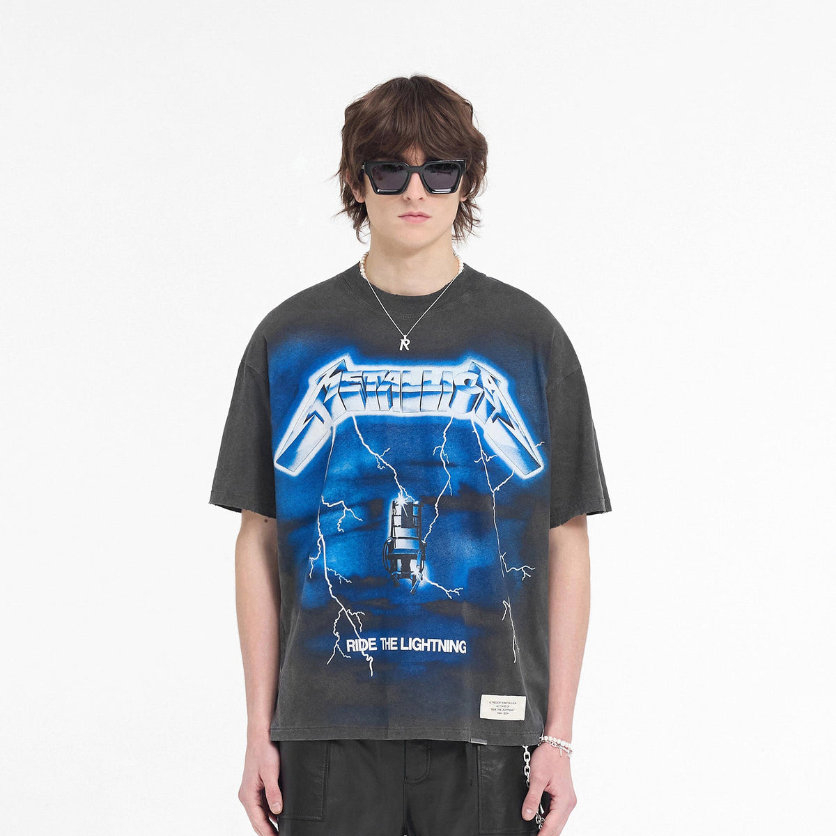 Metallica Ride The Lightning T-Shirt - Vintage Grey | REPRESENT