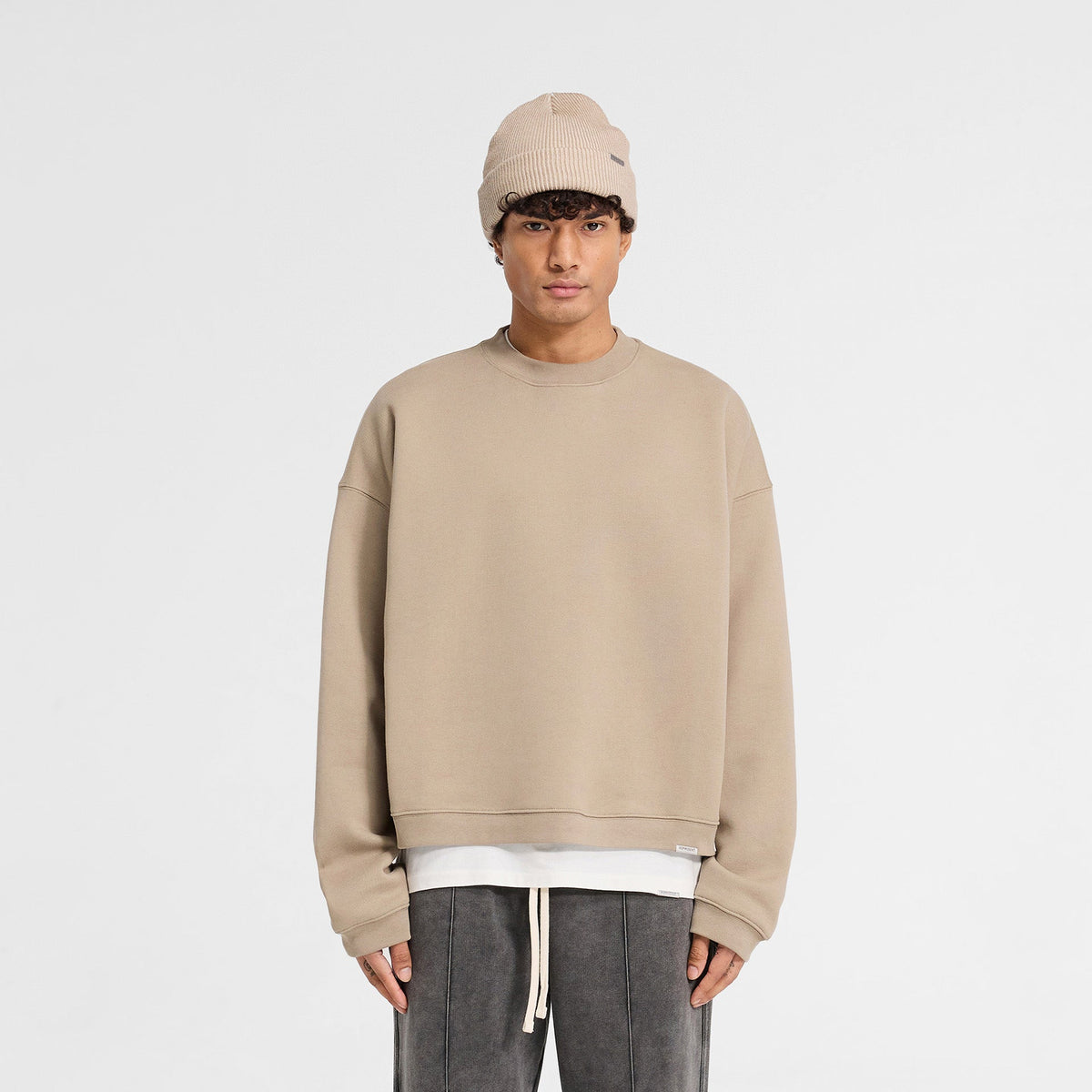Initial Oversized Boxy Sweater | Dune | REPRESENT