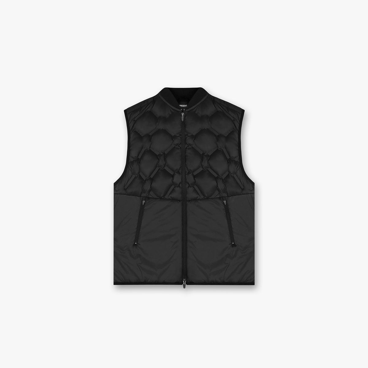 Black Lightweight Wadded Gilet | 247 | REPRESENT