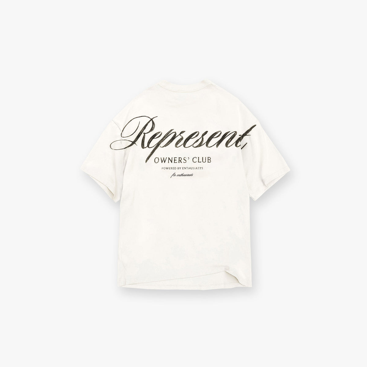 Represent Owners Club Script T-Shirt | Flat White | REPRESENT CLO