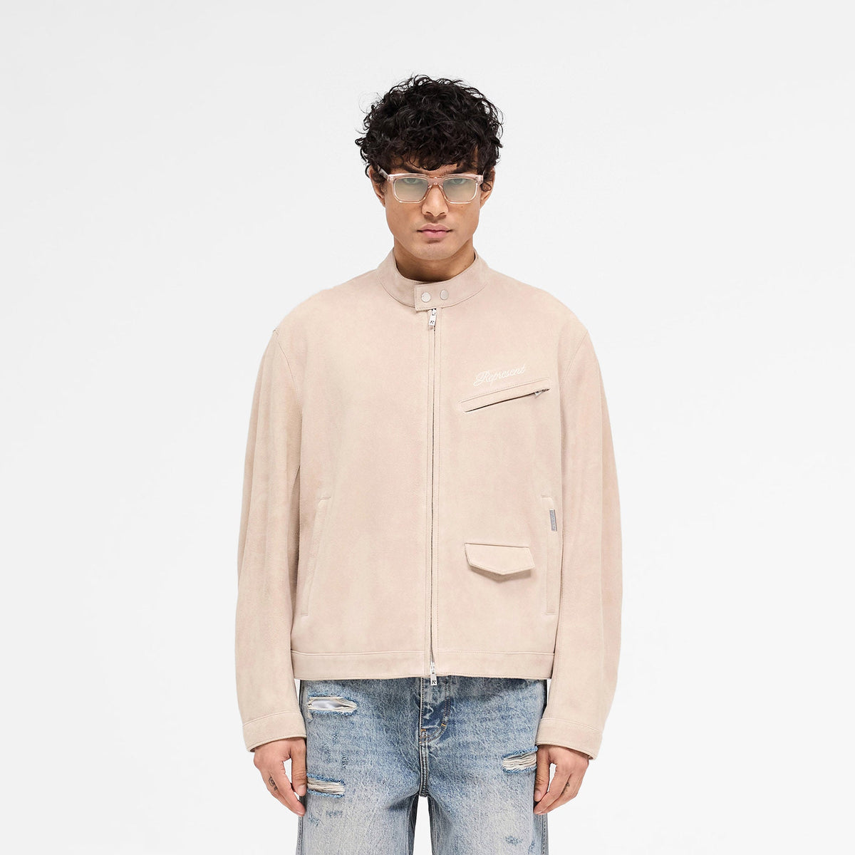 Overdrive Suede Jacket | Beige | REPRESENT