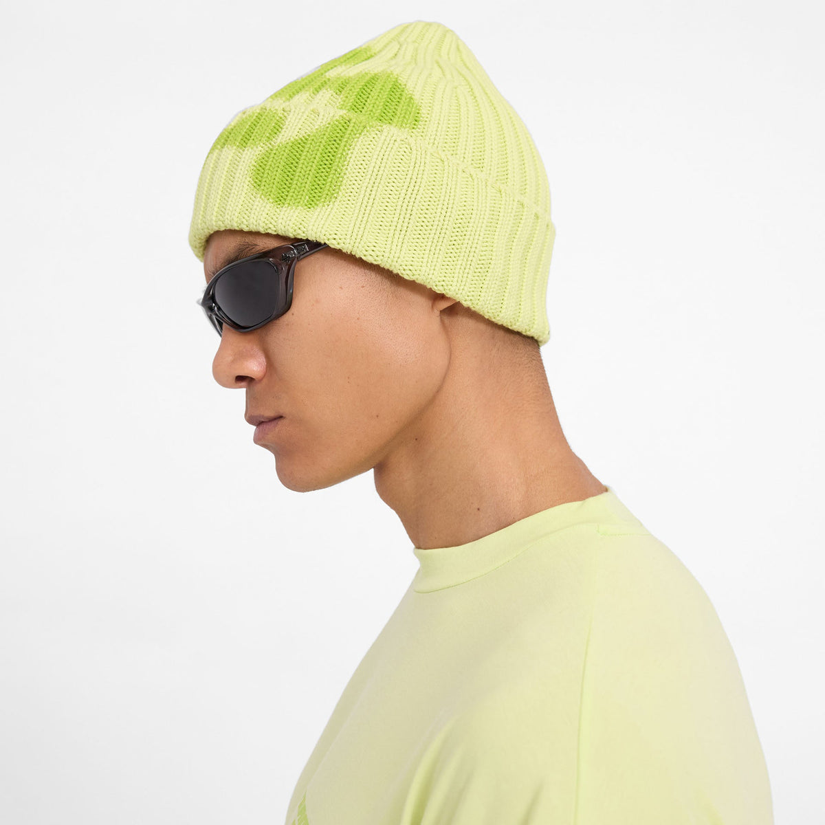 247 Heavy Rib Beanie | Shadow Lime | REPRESENT
