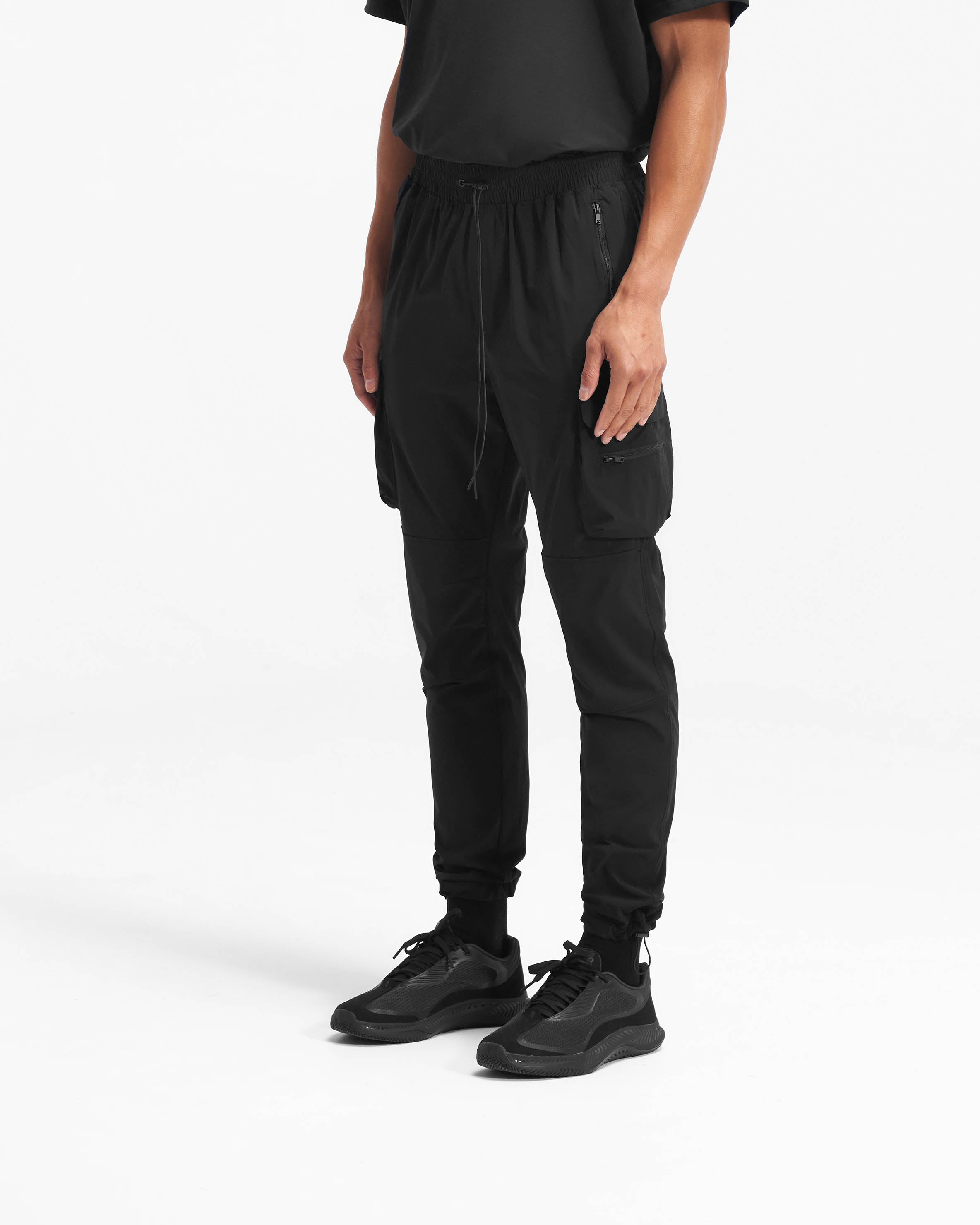 247 Pants | Black Nylon Cargo Pants | REPRESENT CLO