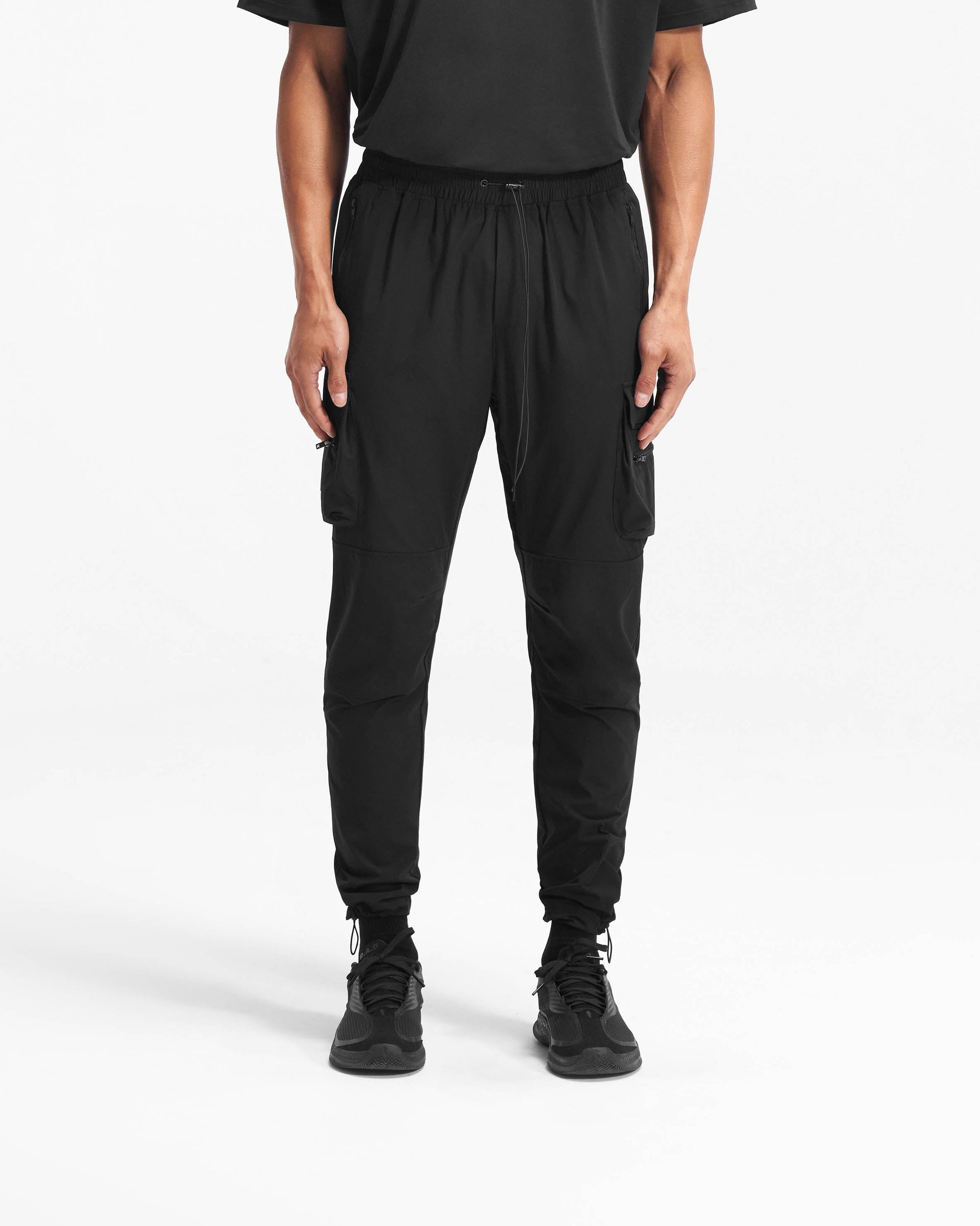 247 Pants | Black Nylon Cargo Pants | REPRESENT CLO